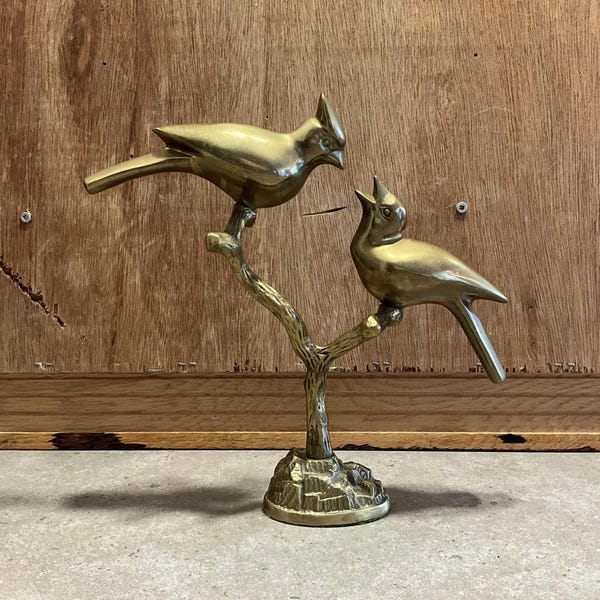 Vintage Brass Birds - Etsy