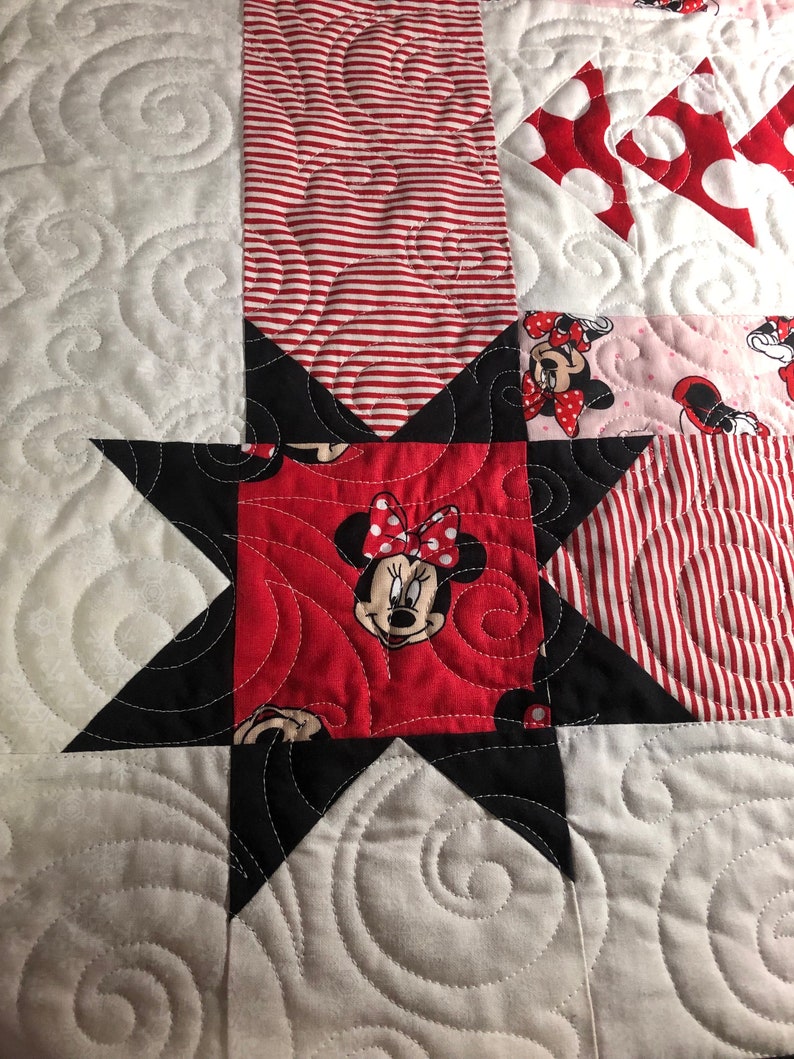 Mini Mouse Quilt Throw - Etsy