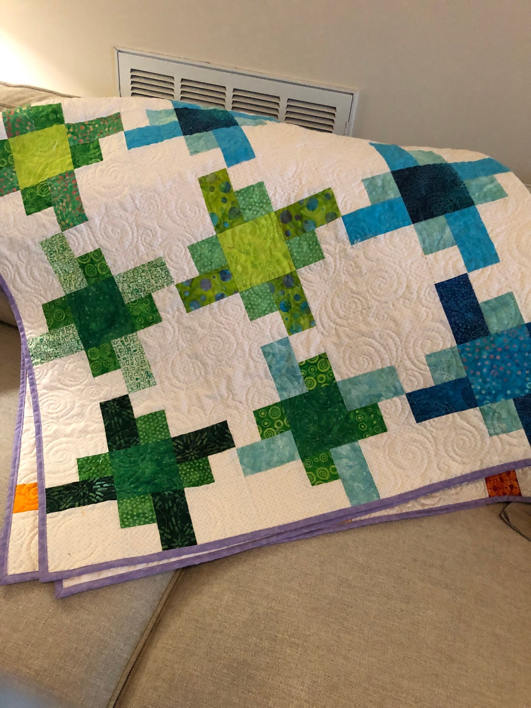 Rainbow Matrix Quilt - Etsy