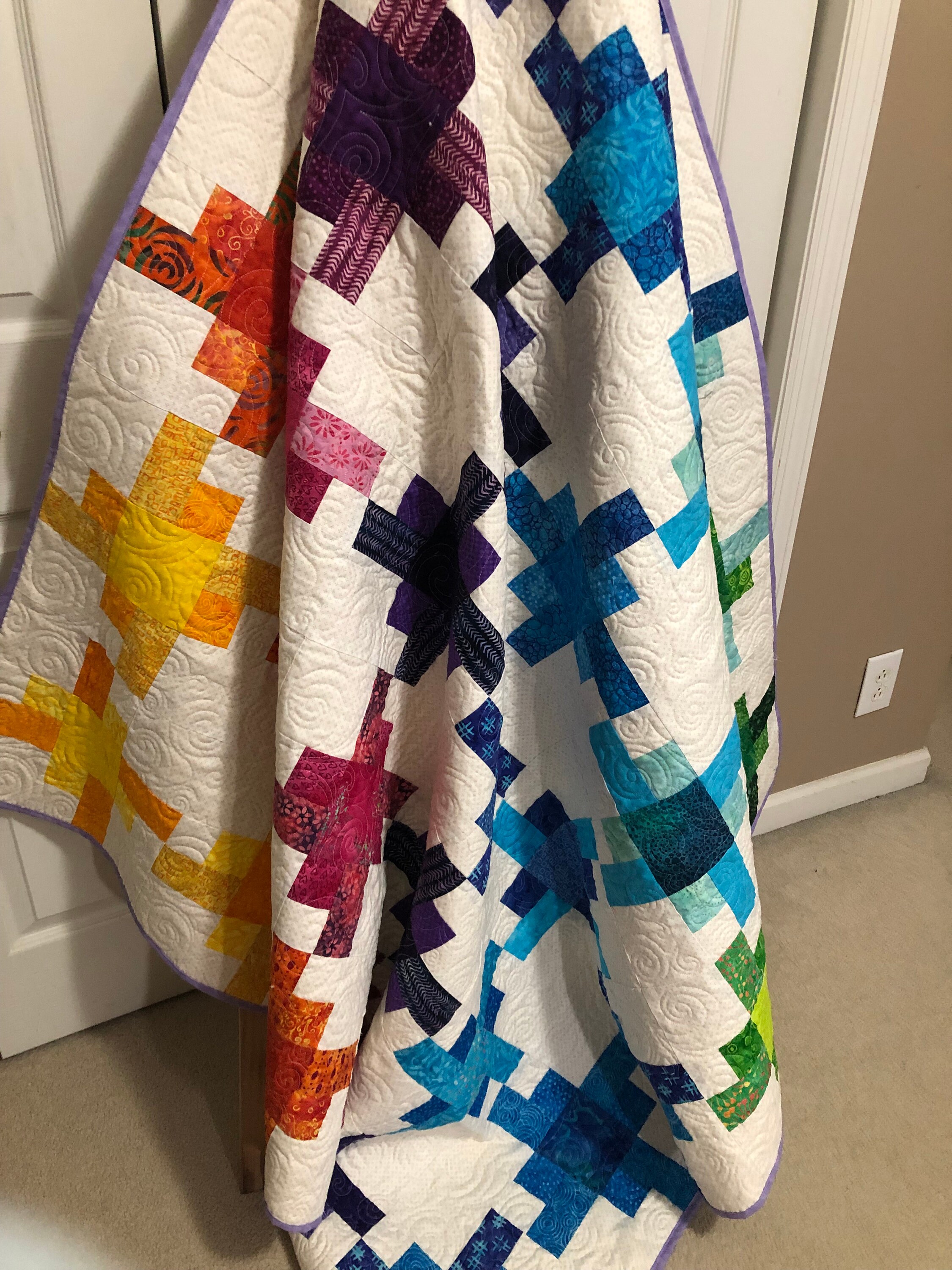 Rainbow Matrix Quilt - Etsy