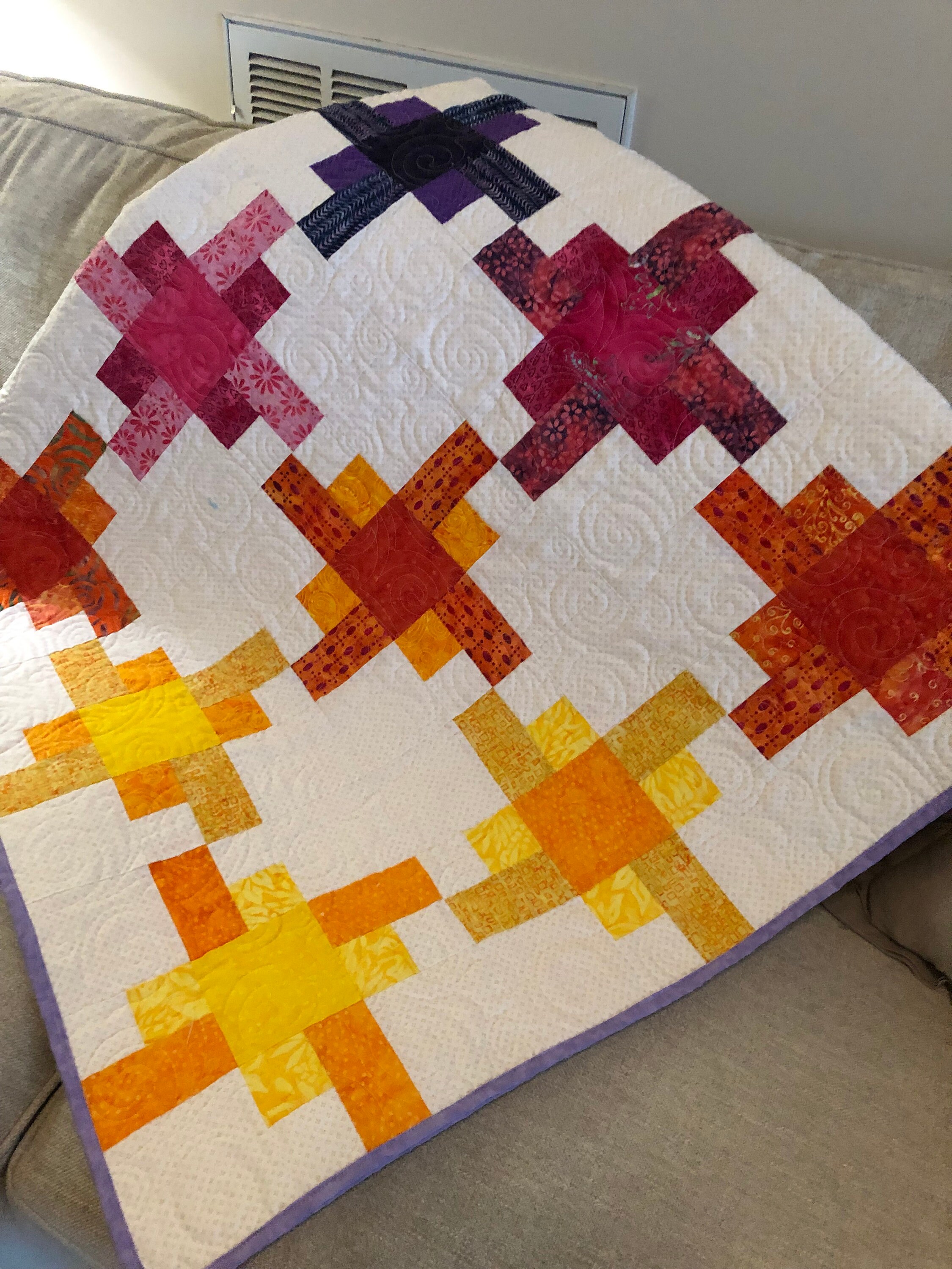Rainbow Matrix Quilt - Etsy