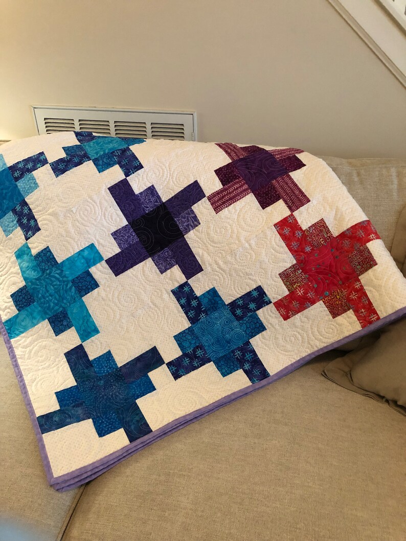 Rainbow Matrix Quilt - Etsy