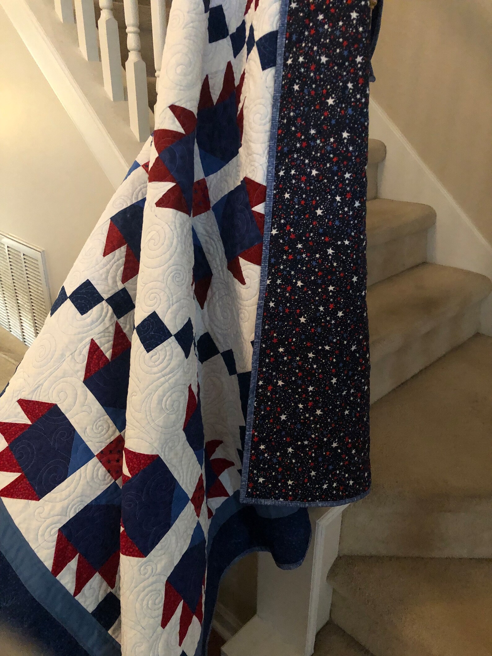 Patriotic Quilt Throw - Etsy