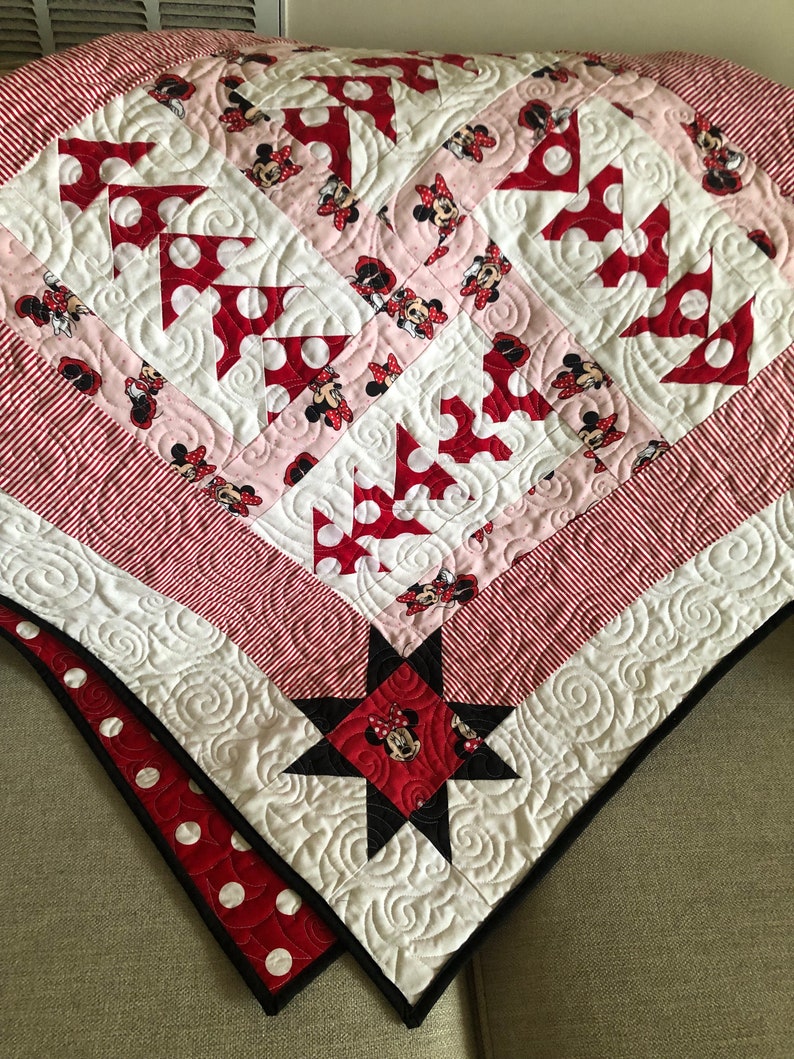 Mini Mouse Quilt Throw - Etsy