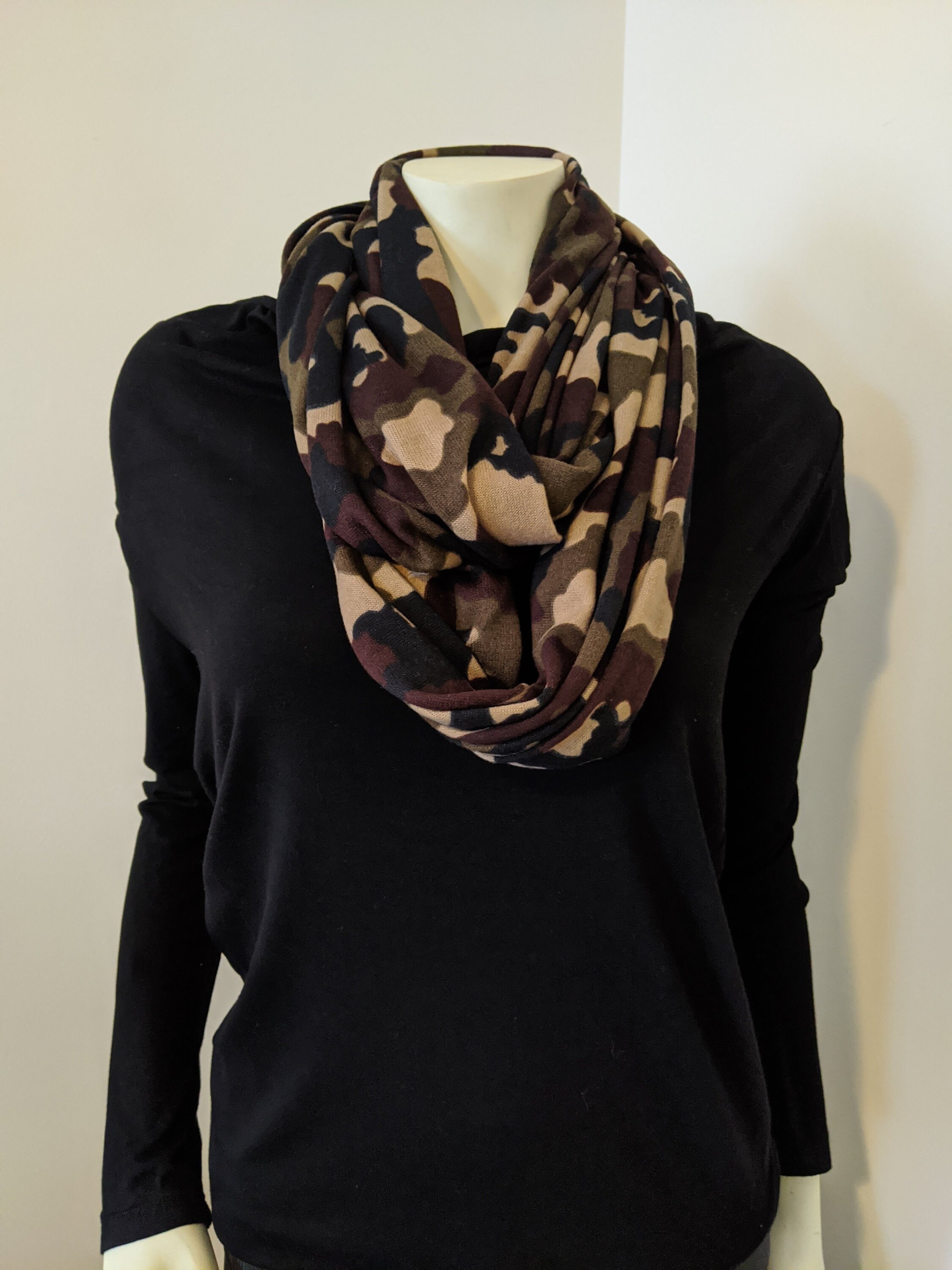 Infinity Camo Army Print Scarf With Hidden Pocket - Etsy
