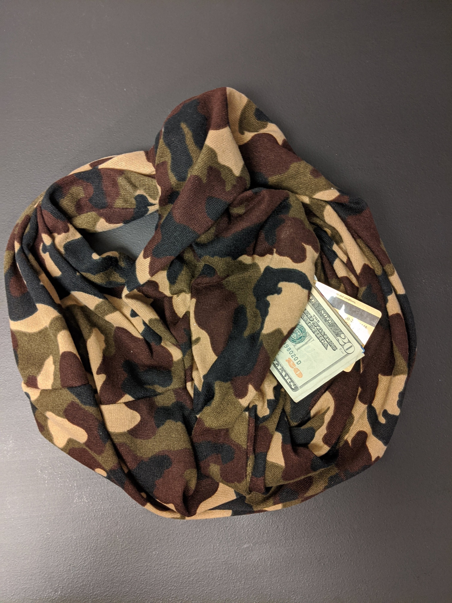 Infinity Camo Army Print Scarf With Hidden Pocket - Etsy