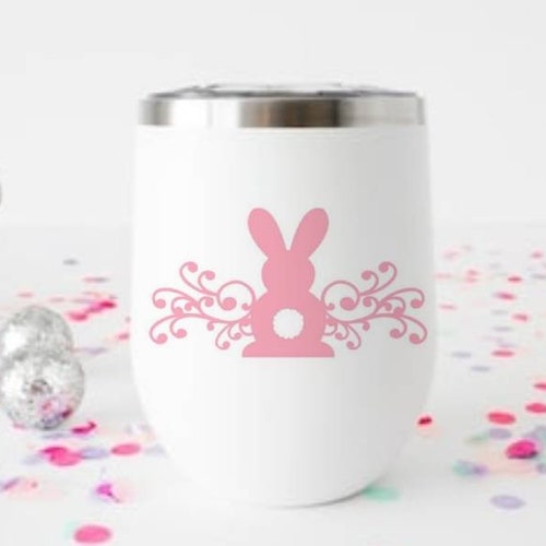 Bunny Rabbit Car Decal Colorful Design Flowers Bumper Sticker | Etsy