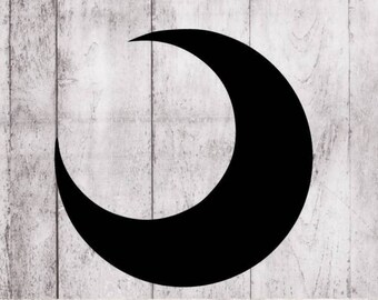 Crescent moon decal | Etsy
