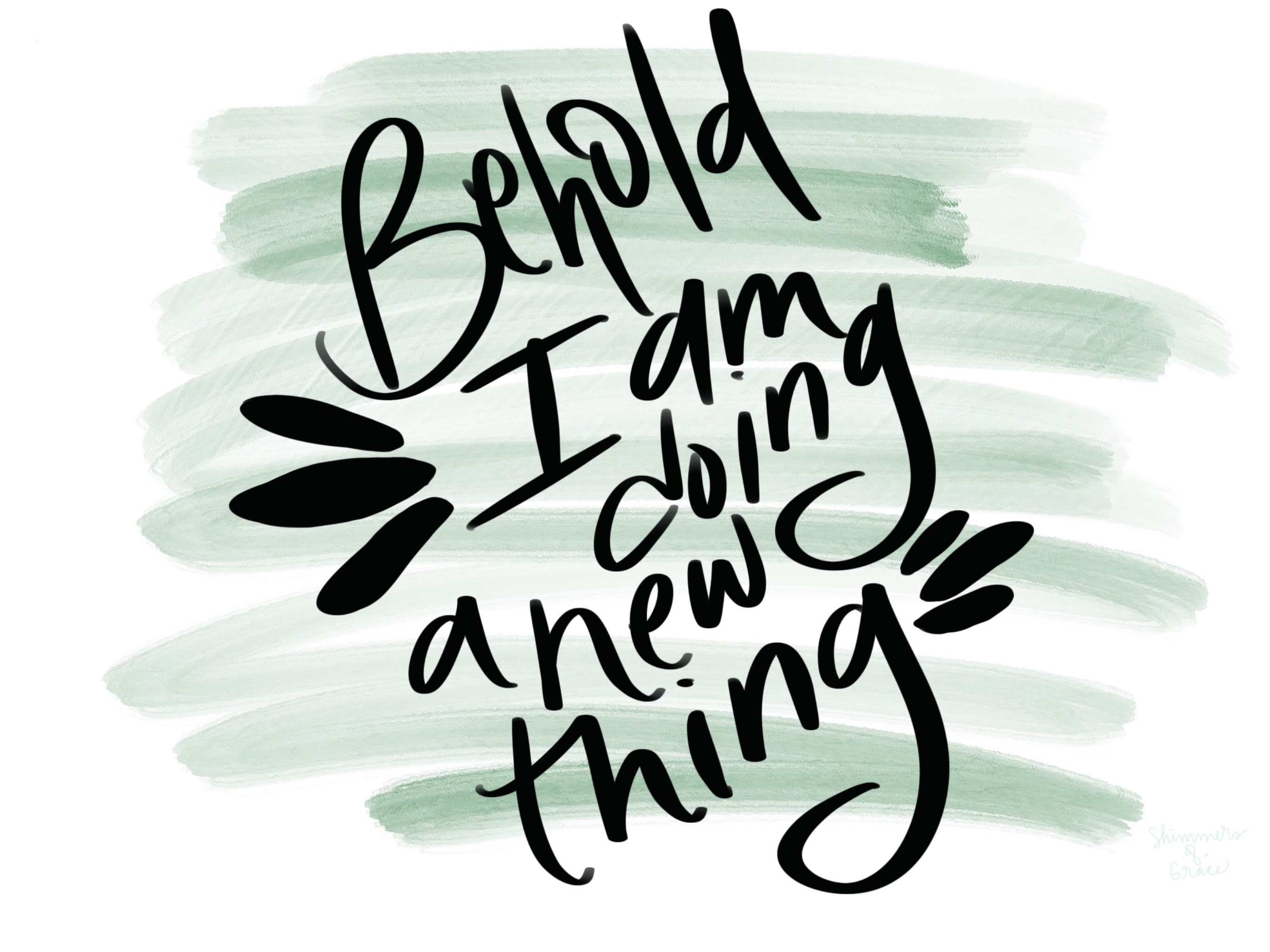 Behold, I Am Doing a New Thing-instant Digital Print With Pastel ...