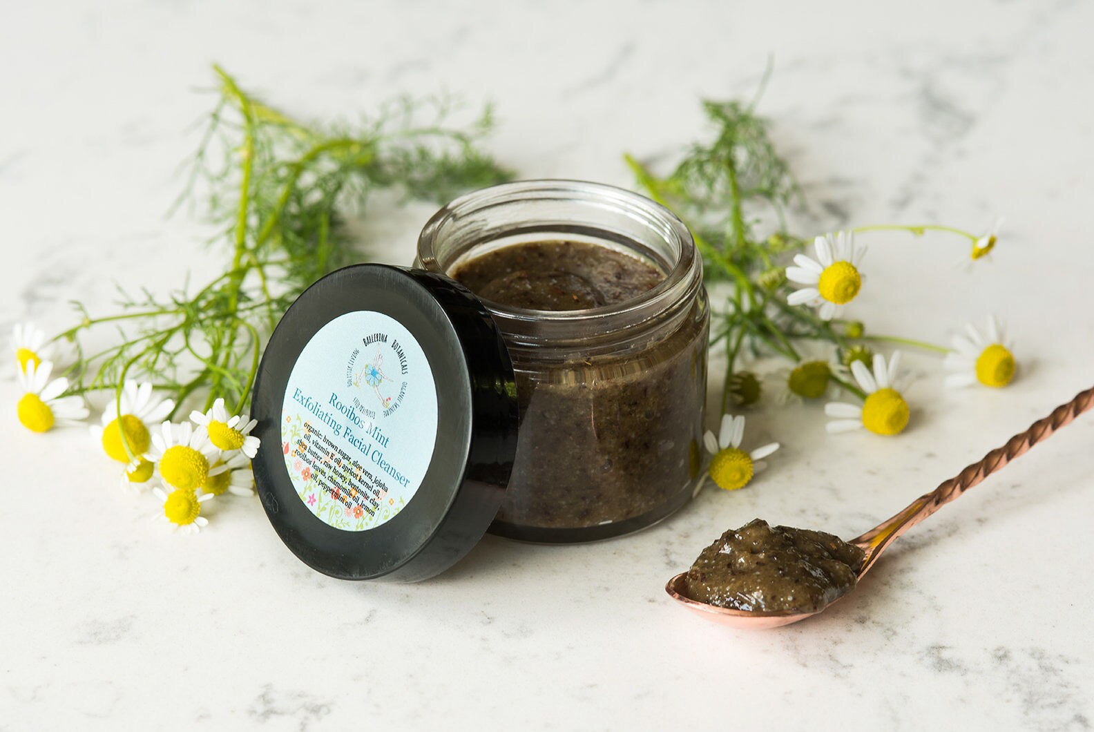 Facial Scrub | With Organic Rooibos Tea, Peppermint Oil, Chamomile Oil ...