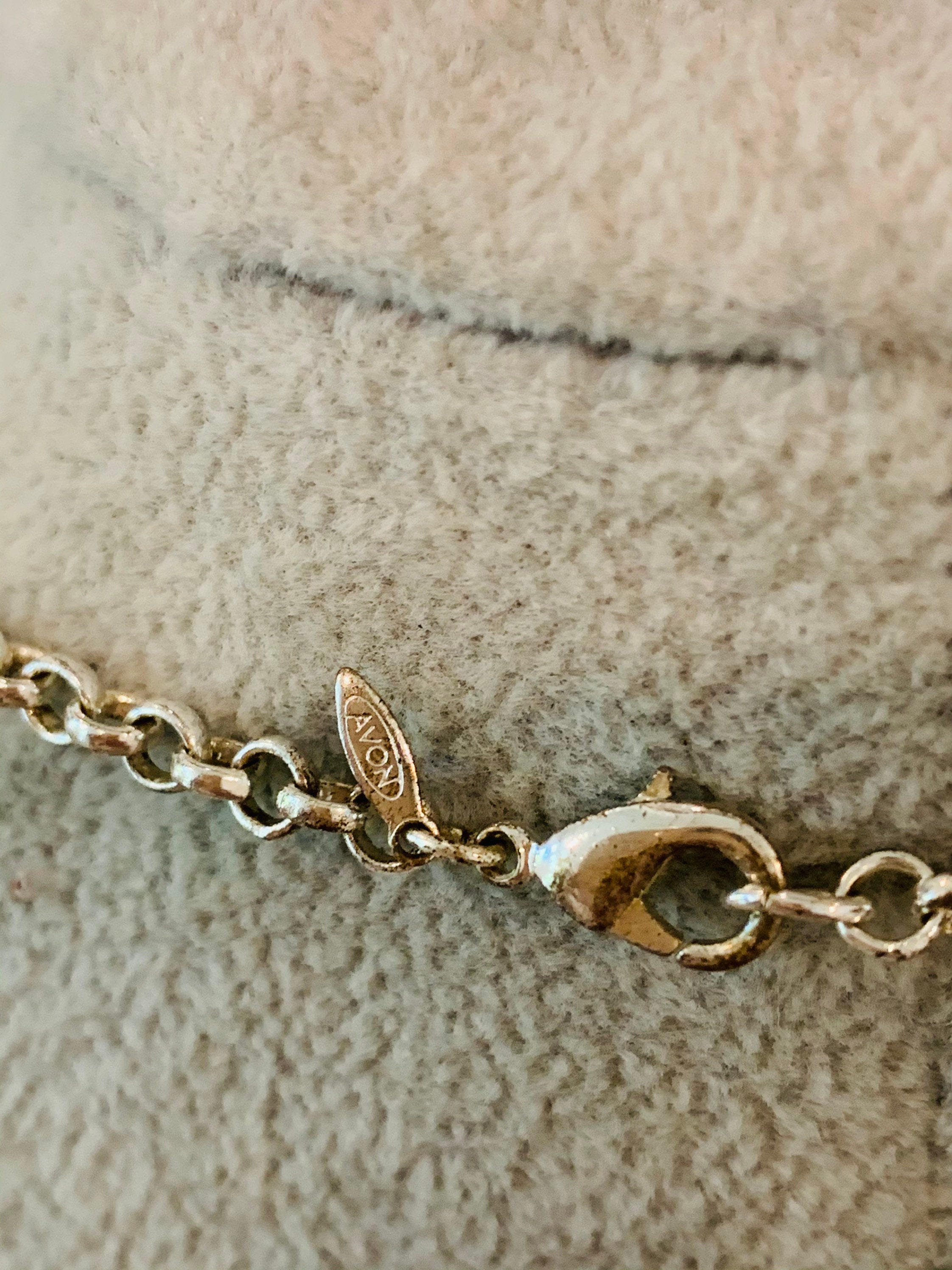 Vintage Avon Silver Tone Chain Link Choker Necklace | Etsy