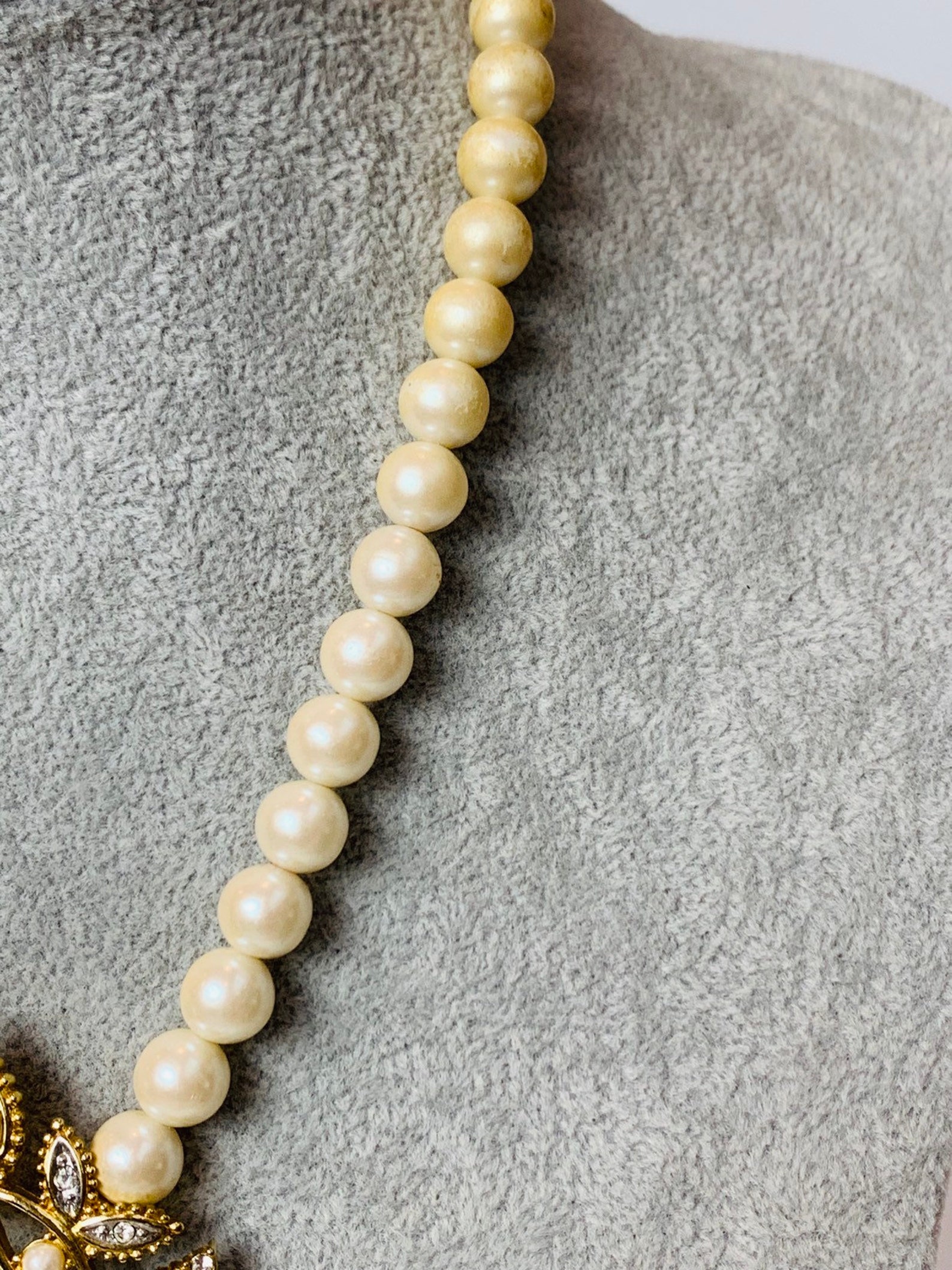 Vintage Marvella Faux Pearl Necklace With Faux Pearl and Gold - Etsy