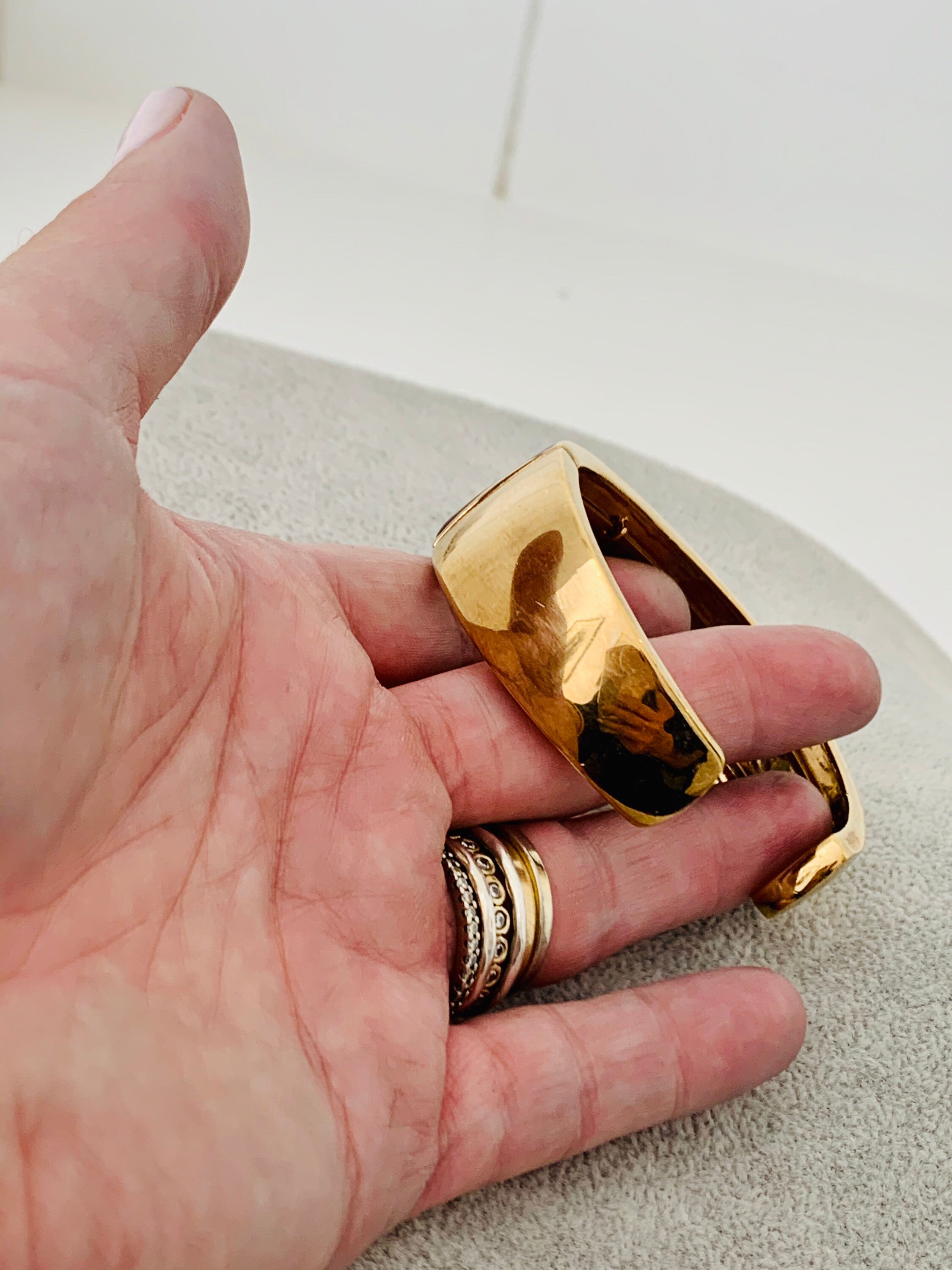 Vintage Monet Gold Tone Faux Tortoise Shell or Lucite Cuff - Etsy