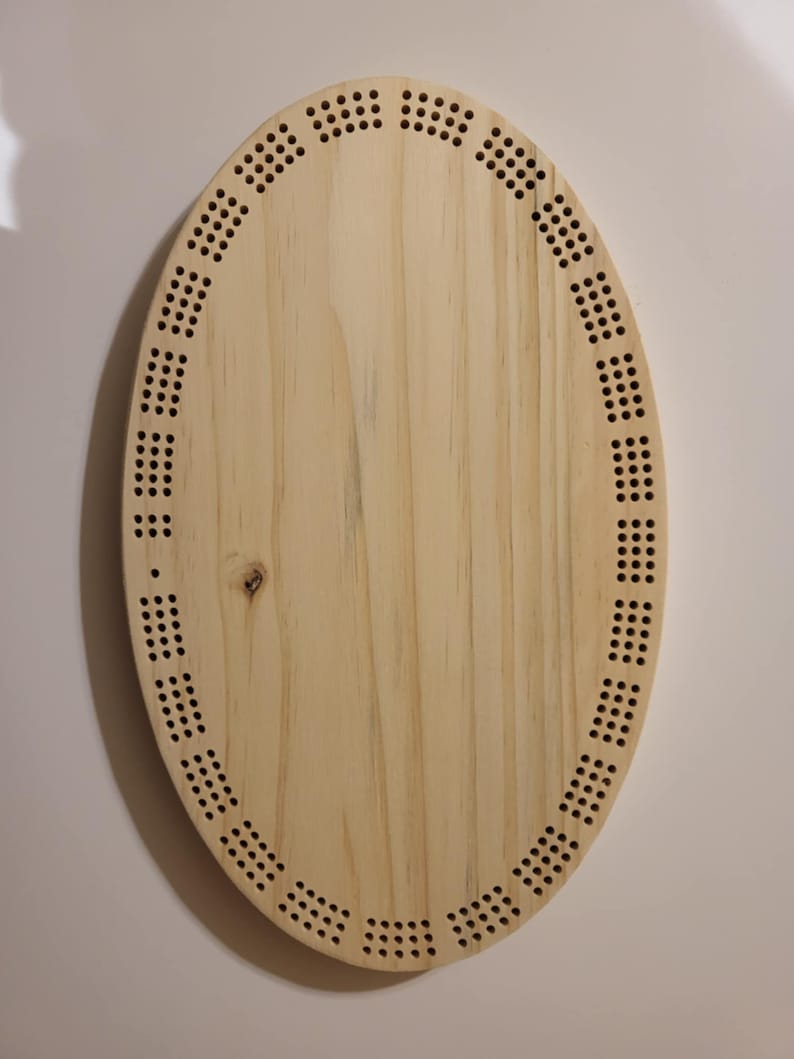 12 X 7 Inch Oval Wood Cribbage Board Blank - Etsy