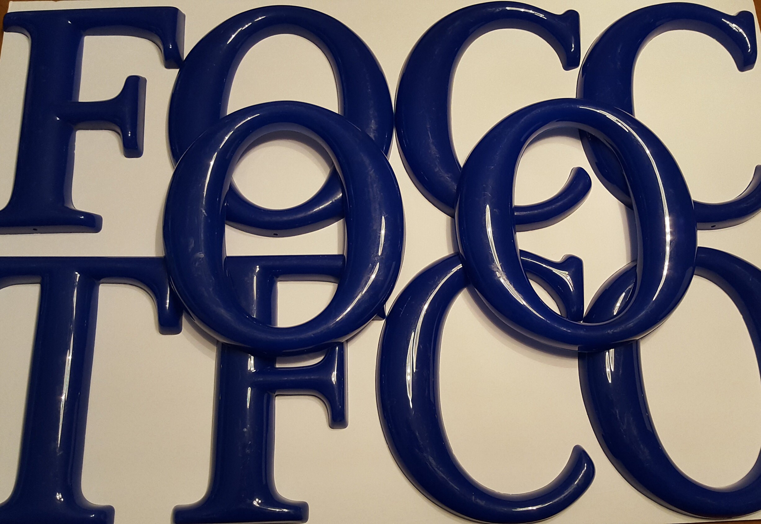 Vintage 9 Inch Blue Plastic Industrial Salvage Bubble Sign Letters ...