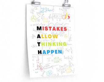 Printable Fun Math Poster, Fun Math Classroom Decor for High School and ...