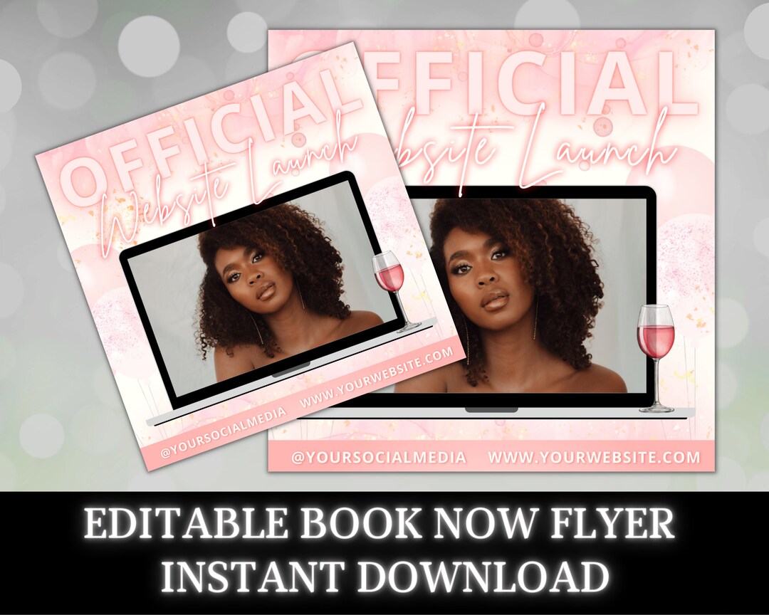 Website Launch Flyer Website Grand Opening Template Brand - Etsy