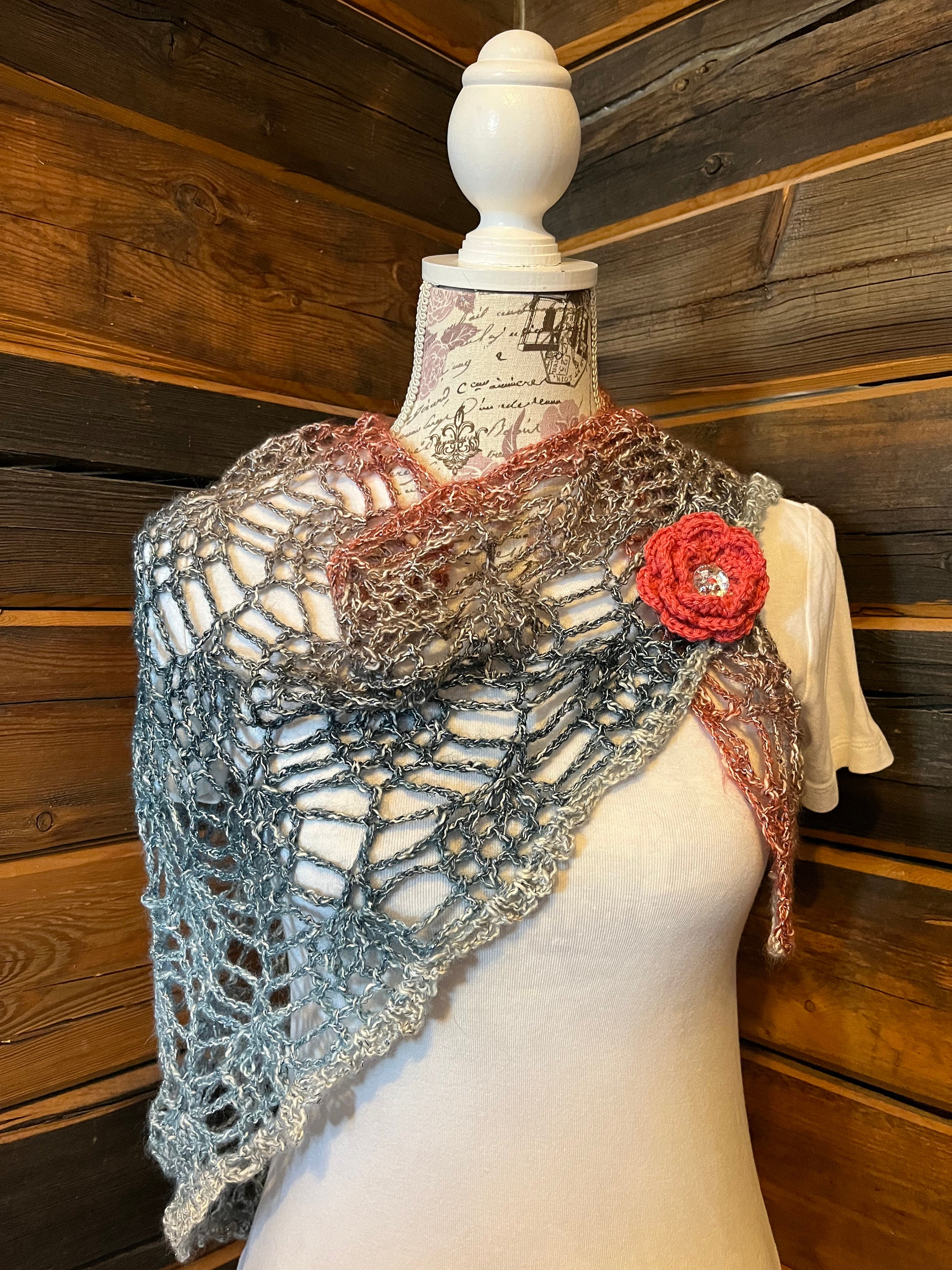 Handmade Lightweight Crochet Shawl - Etsy