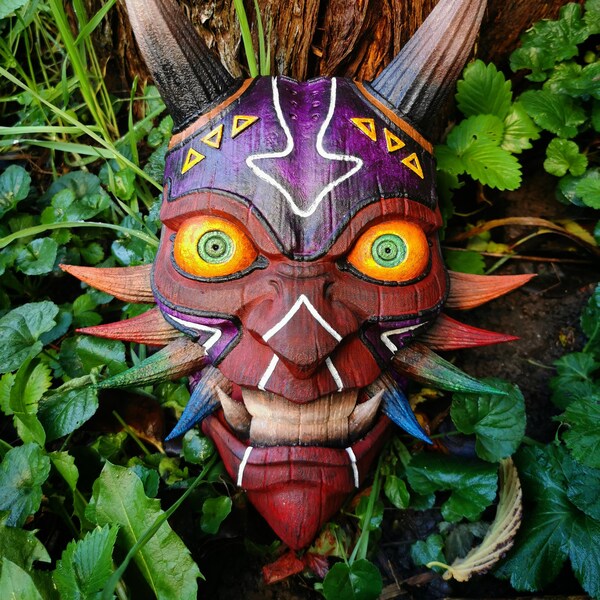 Oni Face Mask - Etsy
