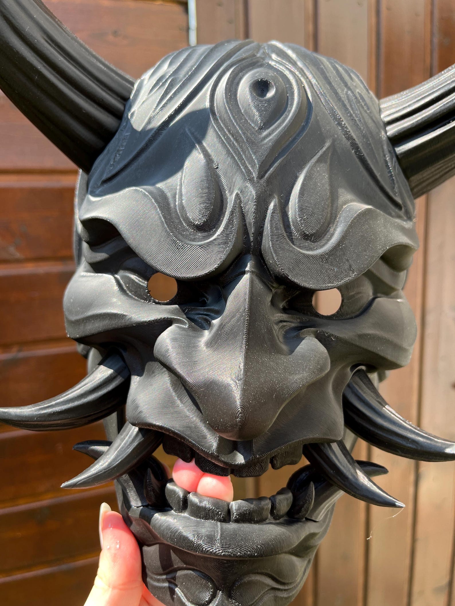 Raw Portable Hannya Mask to Paint, Hannya Mask, Japanese Decoration, Japanese Mask, Oni Mask - Etsy