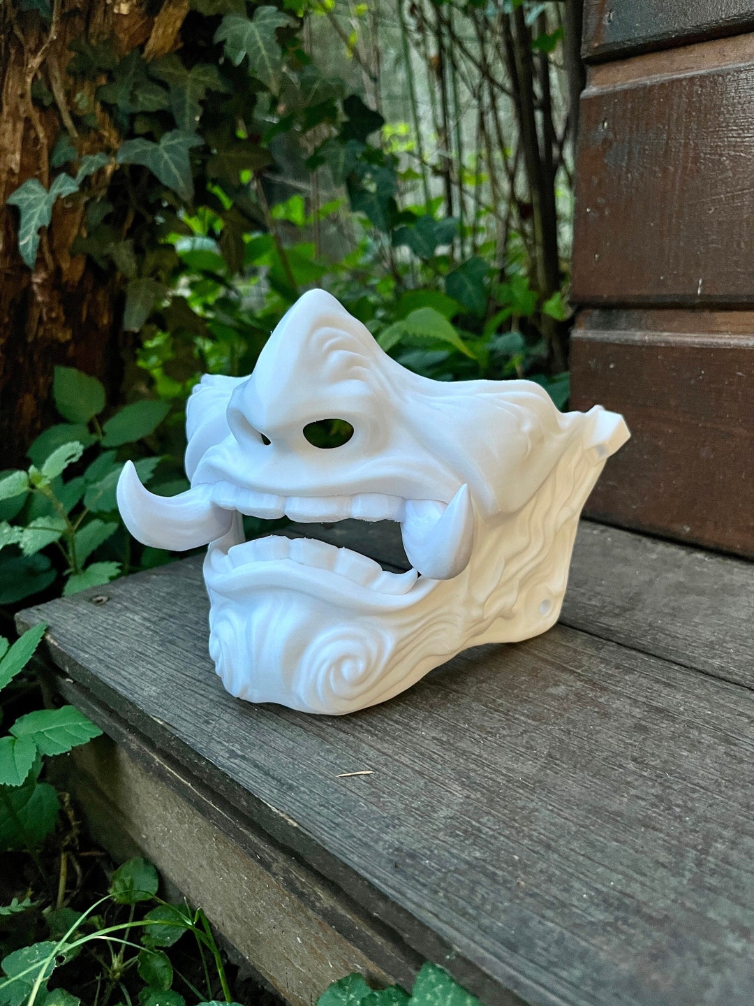 Purple and Black Mempo Mask Samurai Mask Oni Mask Cosplay - Etsy