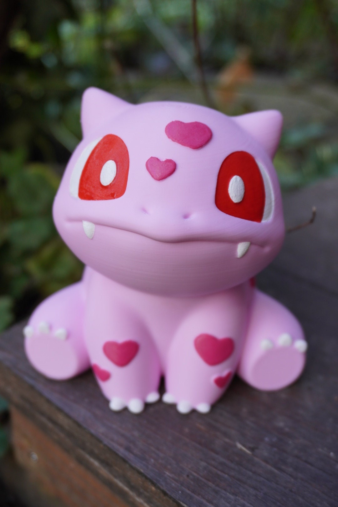 Bulbasaur Valentine Figurine, Cute Figurine, Valentines Gift, Pink ...
