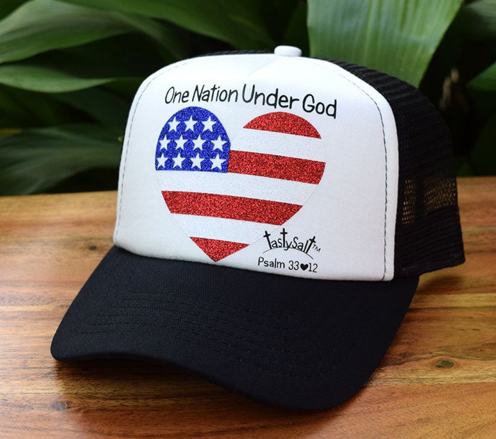 One Nation Under God USA Flag Trucker Hat / Americana | Etsy