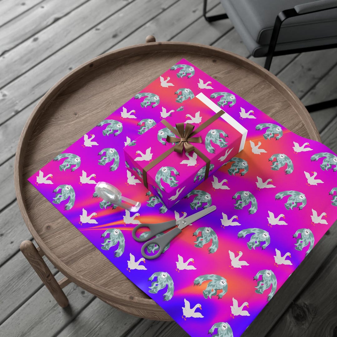 Wrapping Paper, Goose the Band Inspired, Yeti, Trippy, Wrapping Paper ...