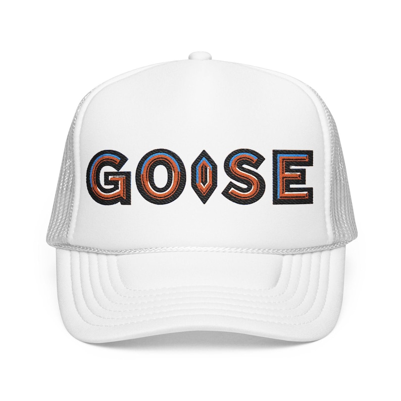 Embroidered Foam Trucker Hat, Goose the Band Inspired, Unisex Cap ...