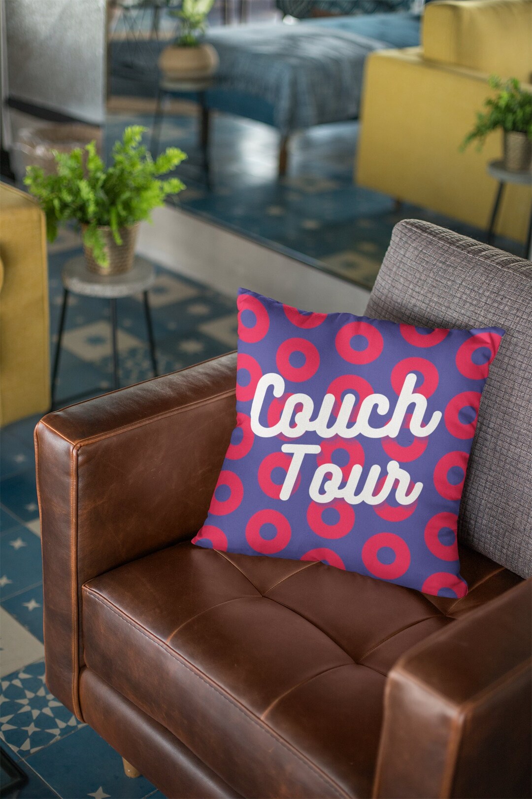 Couch Tour, Phish, Phish Donut, Throw Pillow, Phan, Phan Gift, Faux ...