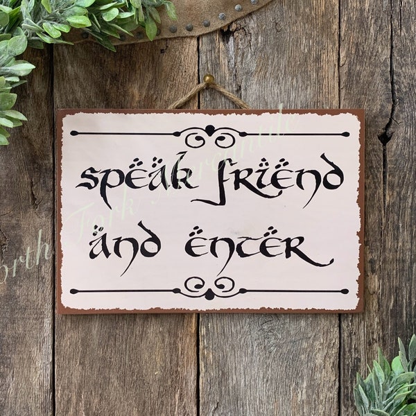 Speak Friend and Enter Doormat - Etsy