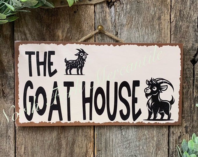 Funny Goat Sign Goat Decor Barn Sign Yard Sign Goat Decor Goat Gift ...