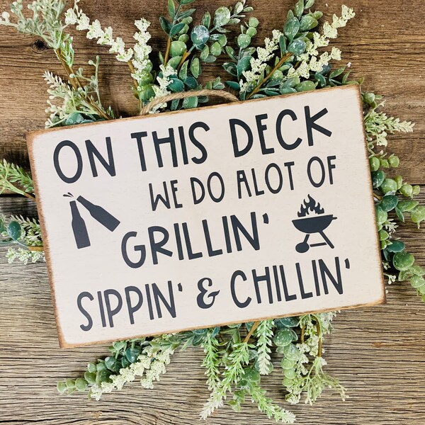 Grillin Chillin Sign - Etsy
