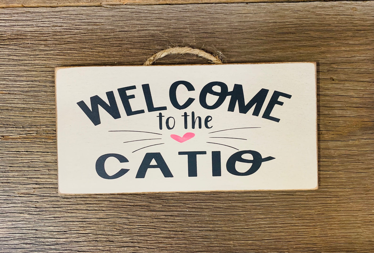 Welcome to the Catio Funny Cat Sign Cat Sign Cat Decor Cat - Etsy