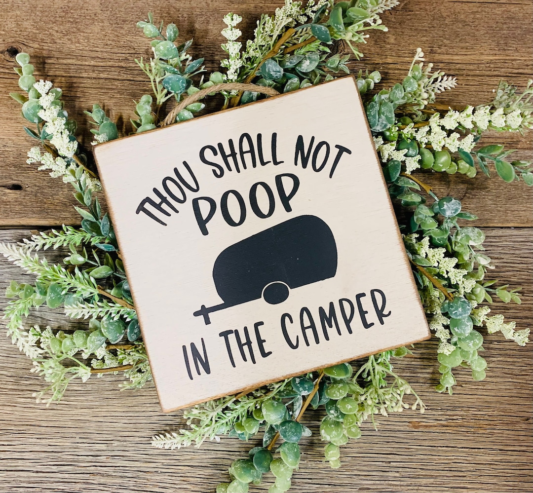Thou Shall Not Poop in the Camper Camper Decor Rv Gift Rv - Etsy