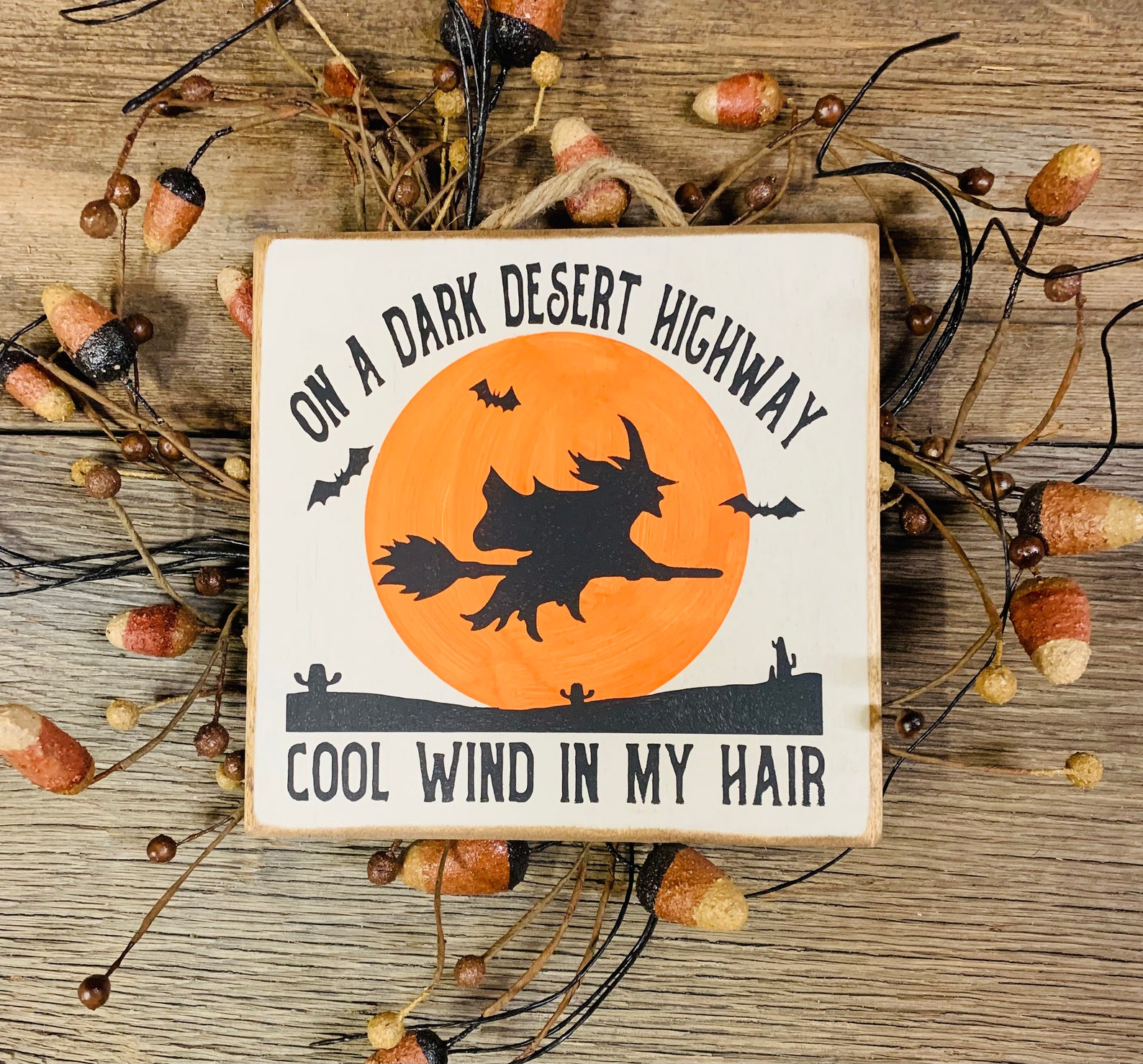 On A Dark Desert Highway Cool Wind in My Hair Travel Sign - Etsy