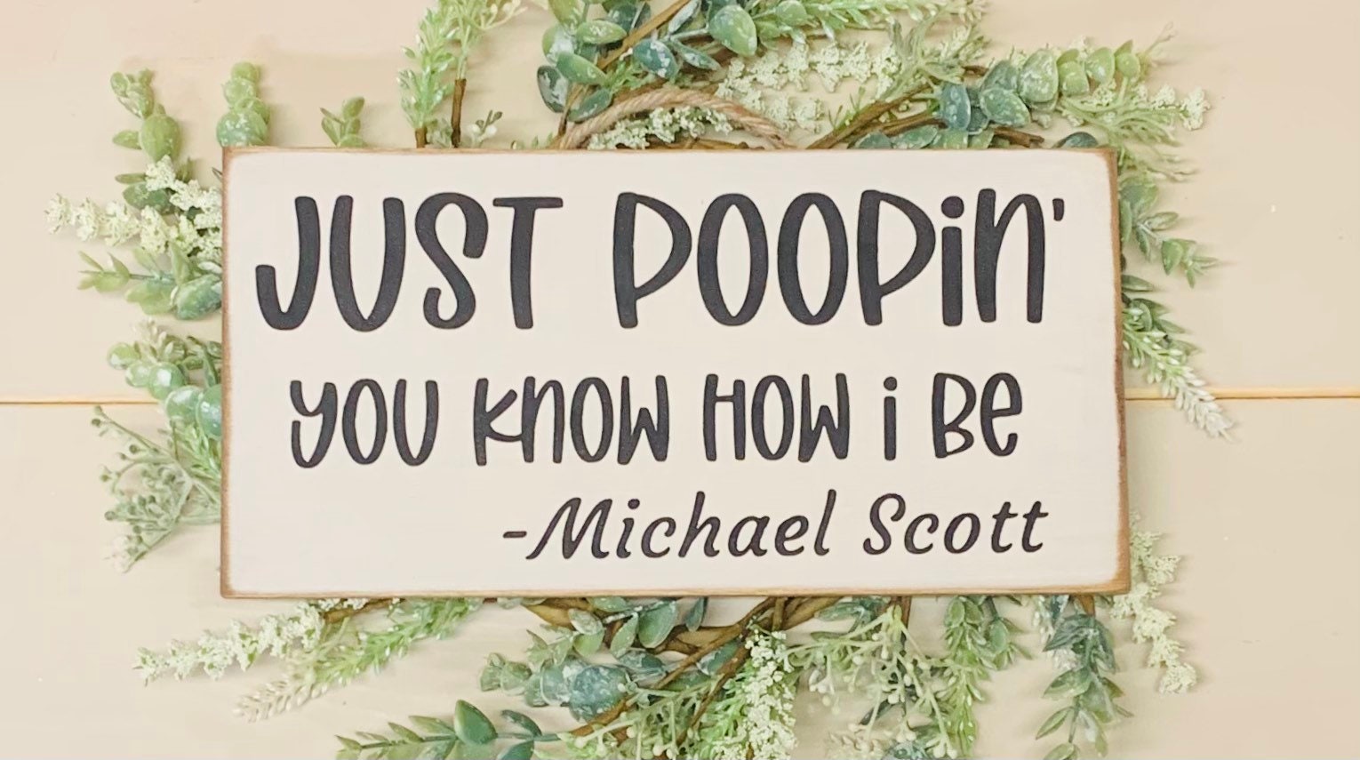 Michael Scott Quote Just Poopin - Etsy
