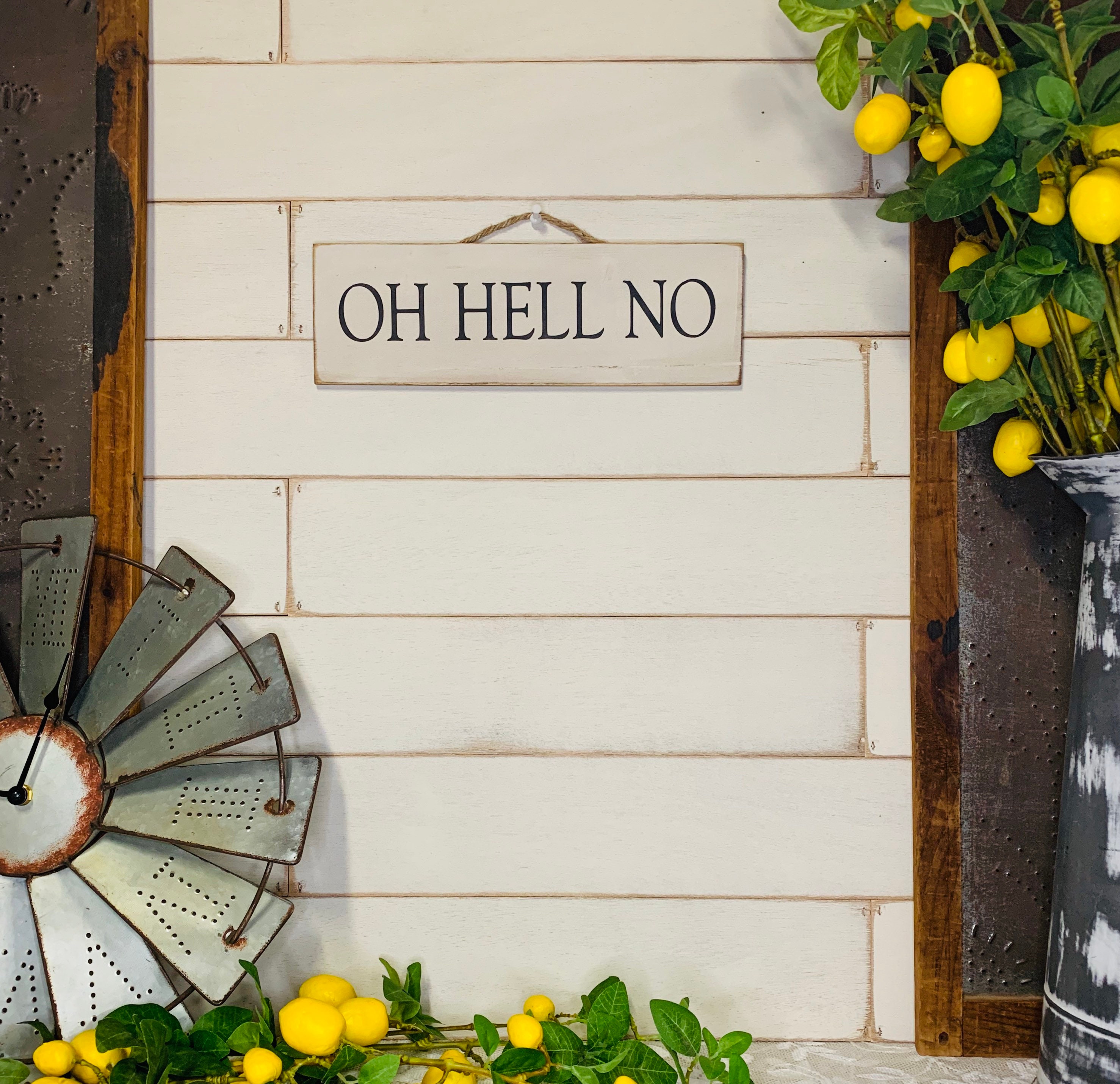 Oh Hell No Foul Language Sign Funny Sign Humorous Sign Mom | Etsy