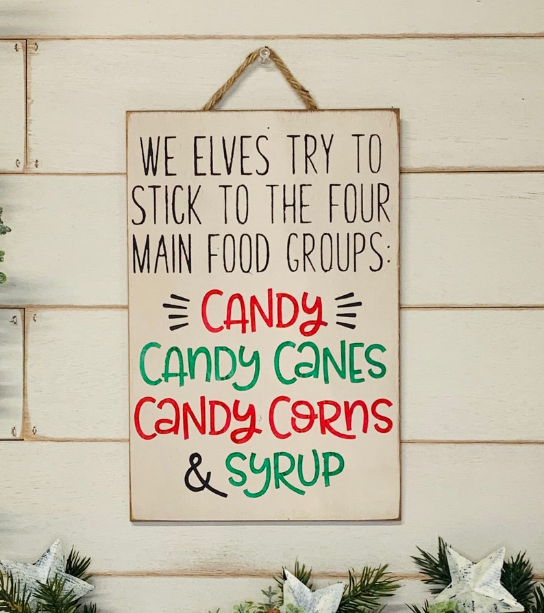 Elf Buddy The Elf Four Main Food Groups Christmas Movie Etsy
