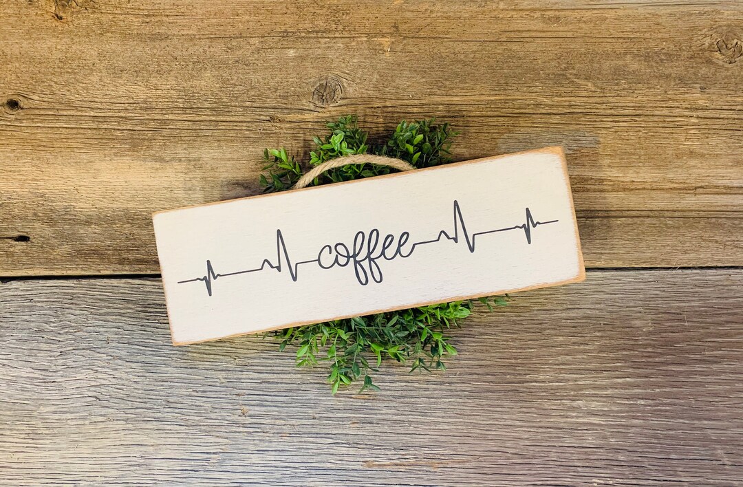 Coffee Coffee Pulse Coffee Heart Beat Coffee Bar Decor - Etsy