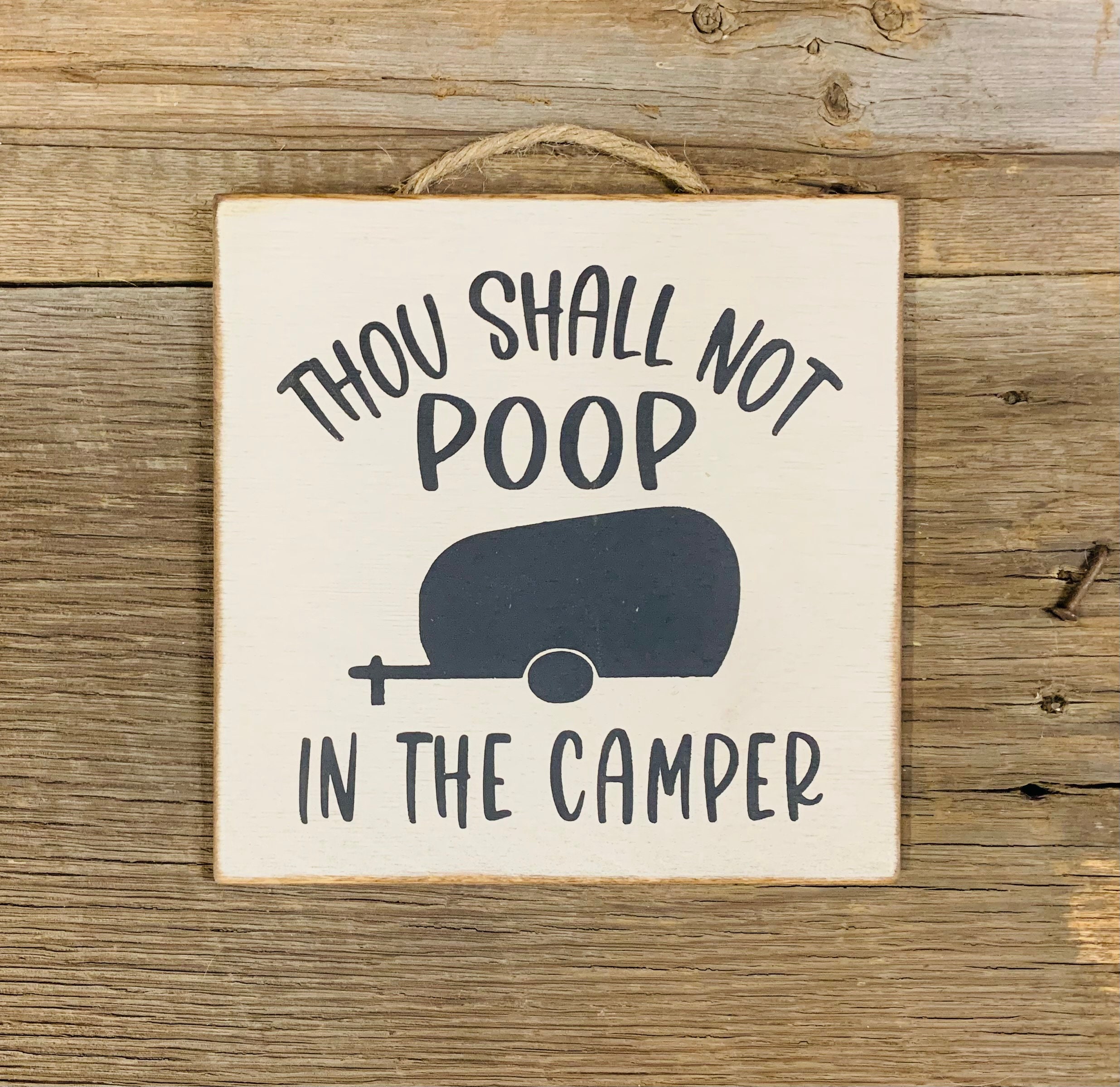 Thou Shall Not Poop in the Camper Camper Decor Rv Gift Rv - Etsy