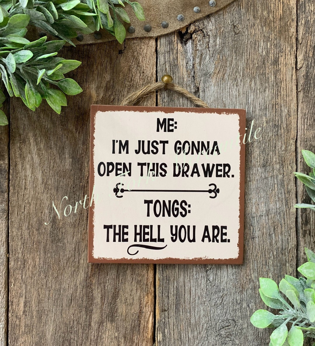 Tongs Sign, Kitchen Sign, Kitchen Decor, Kitchen Humor Sign, Funny ...