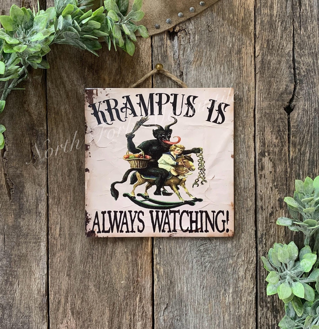 Krampus is Always Watching, Merry Krampus, Christmas Decorations, Happy ...