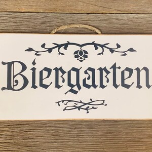 Biergarten Sign, German Sign, Beer Garden Sign, Bar Sign, Bar Decor ...