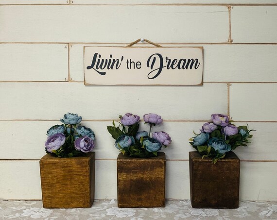 Livin' The Dream Livin' The Dream Sign Insperational | Etsy