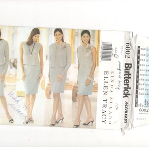 Butterick 6002 Sewing Pattern Misses' Jacket Dress Top | Etsy