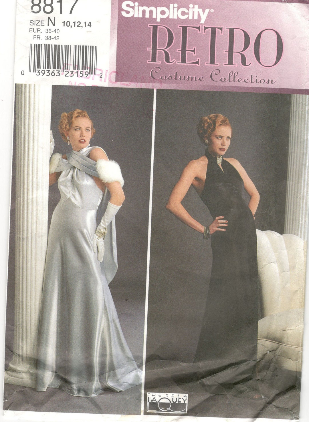 Uncut Simplicity 8817 Sewing Pattern, Misses' Retro Halter Neck Long ...
