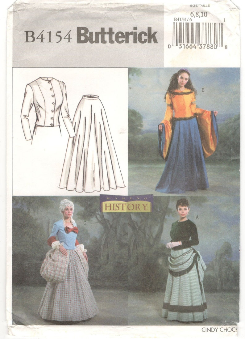 Butterick B4154 Misses' Renaissance Medieval and Victorian - Etsy