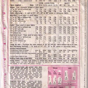 Simplicity 8924, 70s Sewing Pattern, Size 12 Bust 34 Waist 25 1/2 Women ...