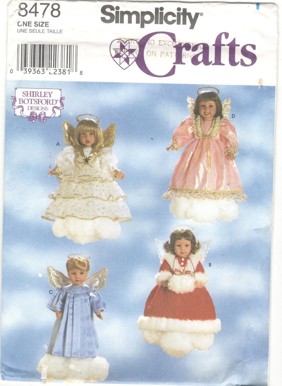 Simplicity 8478 Sewing Pattern, Simplicity Crafts Pattern for 18 Inches ...